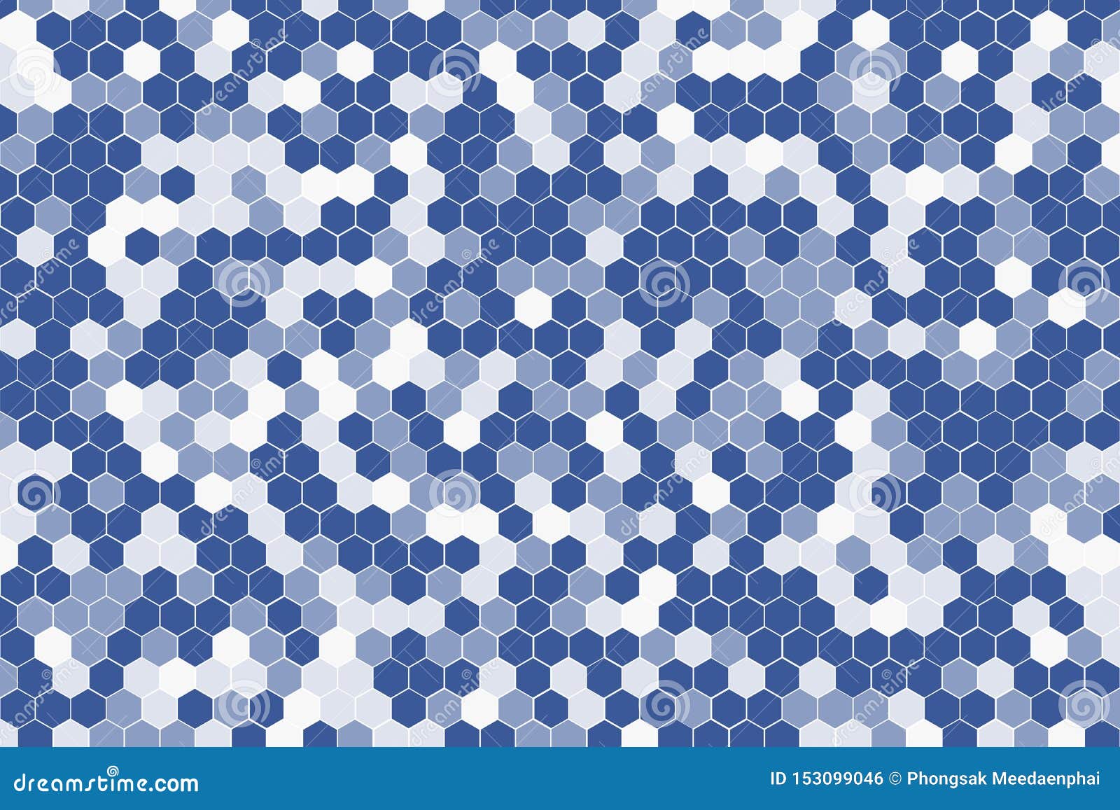 Honeycomb Grid Tile Random Background of Multicolor of Blue Gray and ...