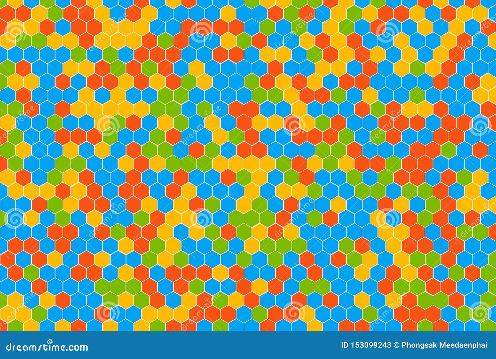 Honeycomb Grid Tile Random Background of Multicolor or Colorful Red ...