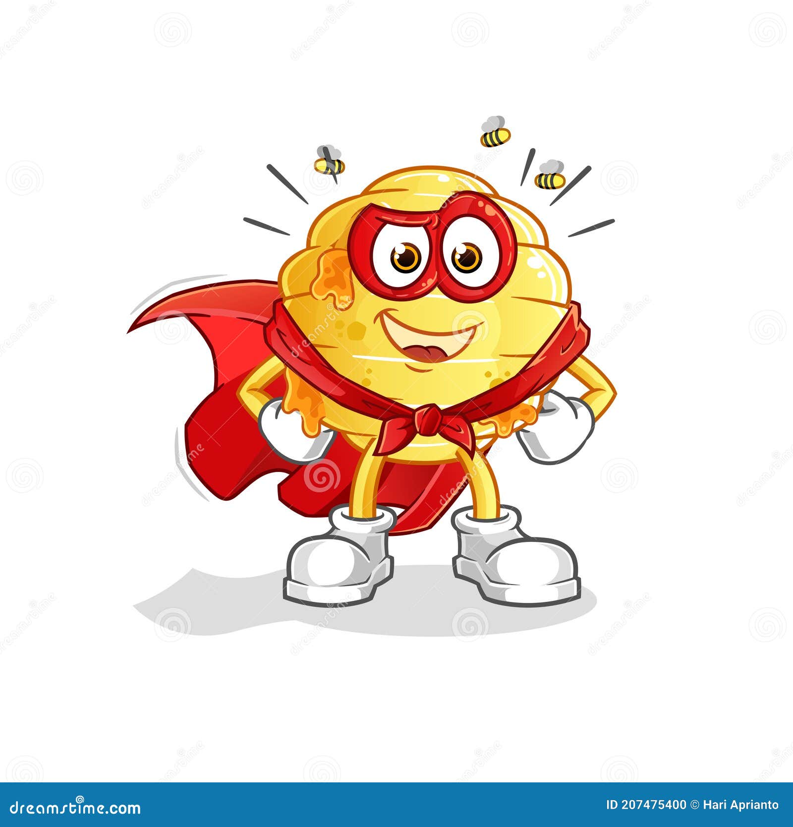 Honeycomb Heroes Vector. Cartoon Character Stock Vector - Illustration ...