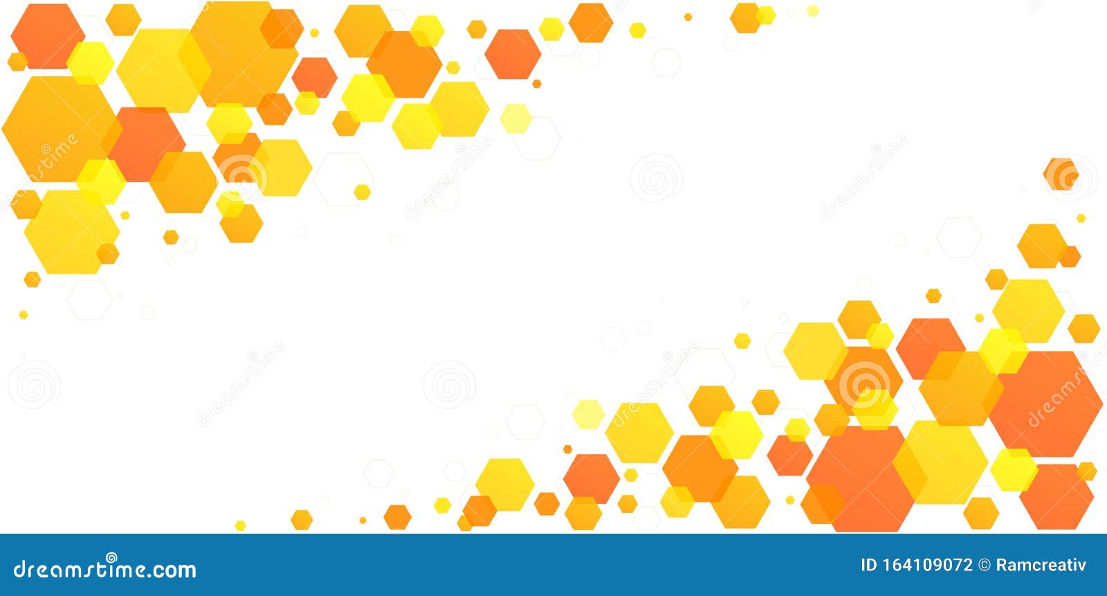 Honeycomb Hexagon Bee Cells. Yellow-orange Abstract Geometric Pattern ...