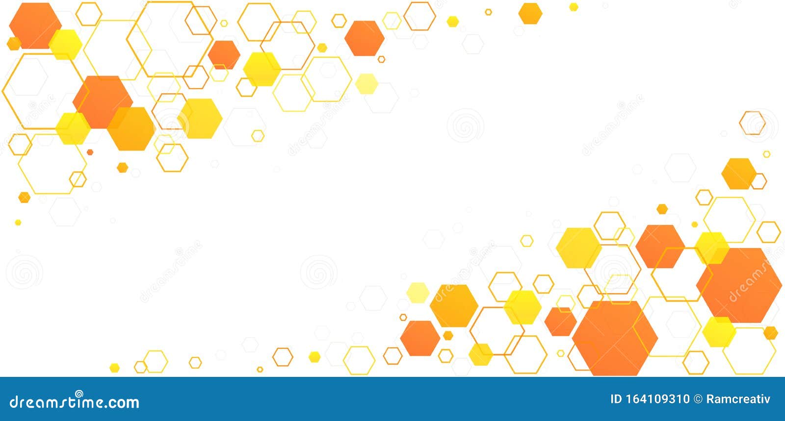 Honeycomb Hexagon Bee Cells. Yellow-orange Linear Geometric Pattern ...