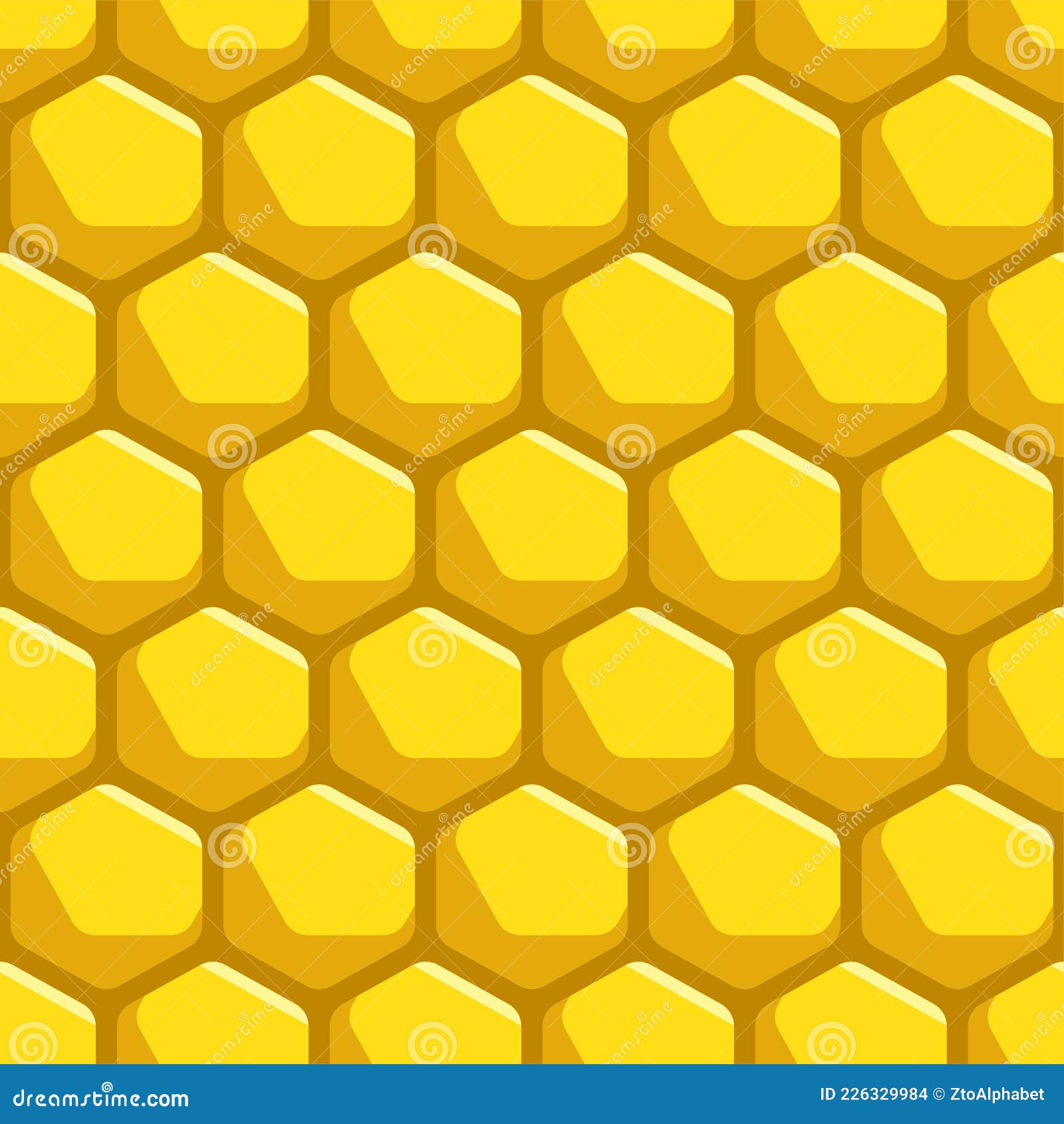 Honeycomb Hive Hexagon Seamless Pattern Stock Vector - Illustration of ...
