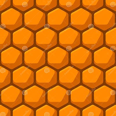 Honeycomb Hive Hexagon Seamless Patterns Stock Vector - Illustration of ...