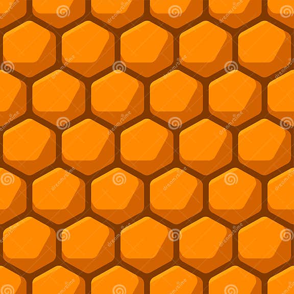 Honeycomb Hive Hexagon Seamless Patterns Stock Vector - Illustration of ...