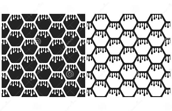 Honeycomb Hive Seamless Pattern Stock Vector - Illustration of decor ...