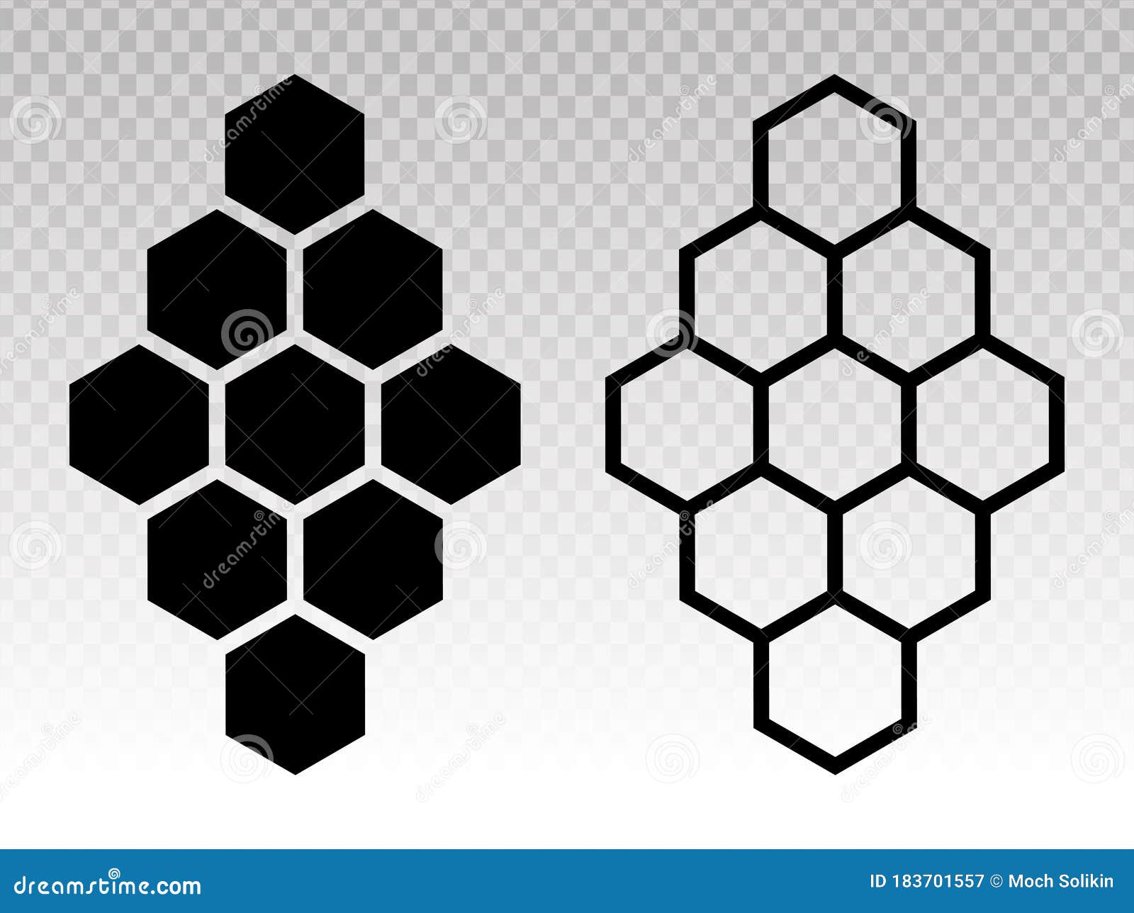 Honeycomb / Honey Comb Flat Icon with Hexagon Pattern for Apps and ...
