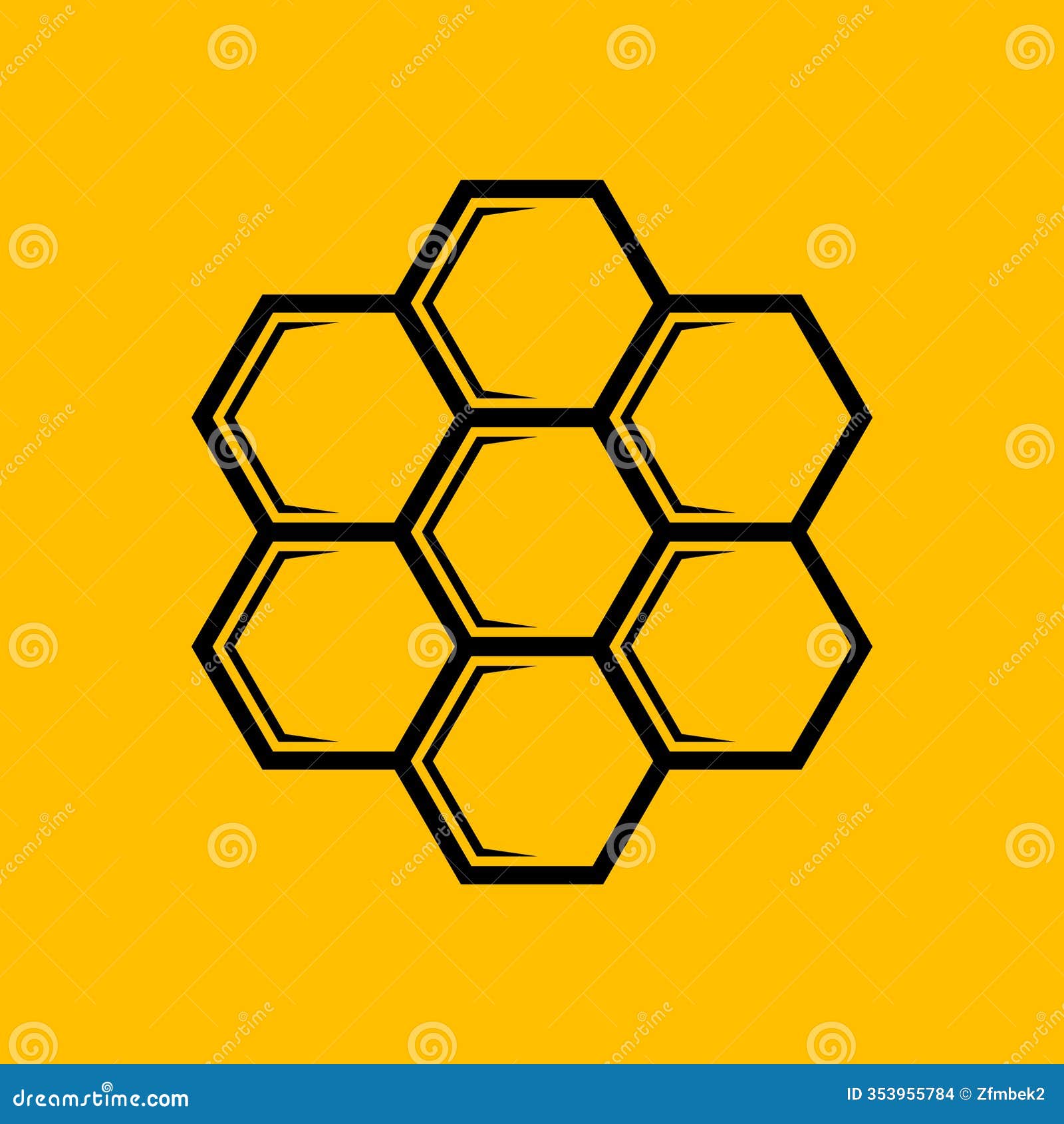 Honeycomb Icon. Honey Symbol Stock Illustration - Illustration of ...