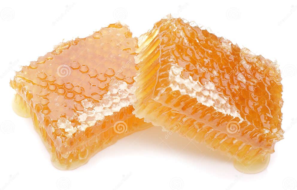 Honeycomb Isolated on White Stock Photo - Image of cell, orange: 11991626