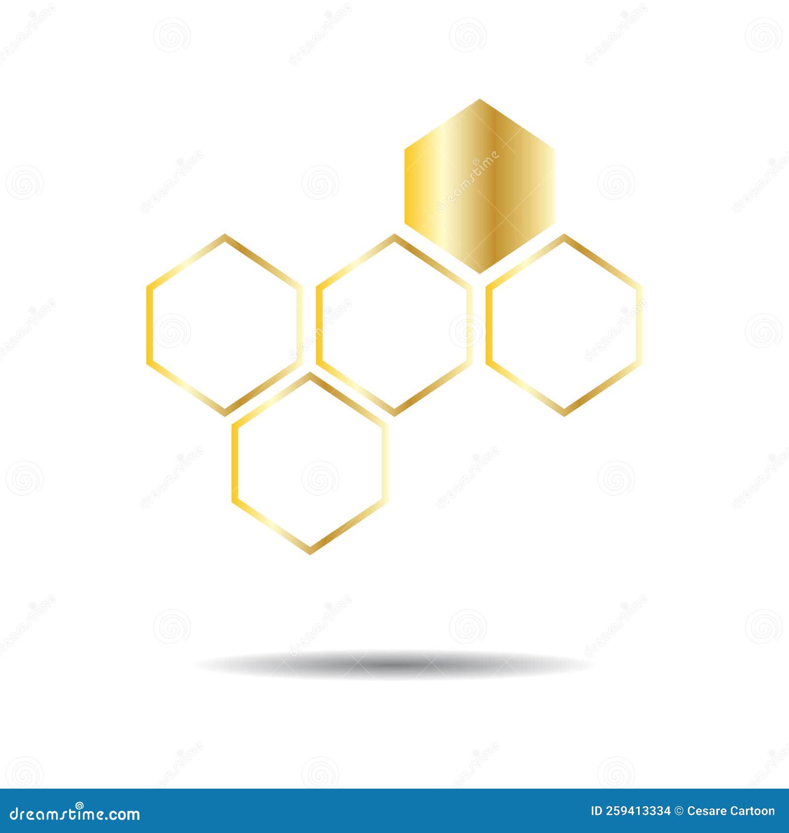 Honeycomb logo template stock vector. Illustration of design - 259413334
