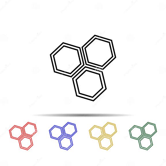 Honeycomb Multi Color Style Icon Simple Thin Line Outline Vector Of Sciense Icons For Ui And
