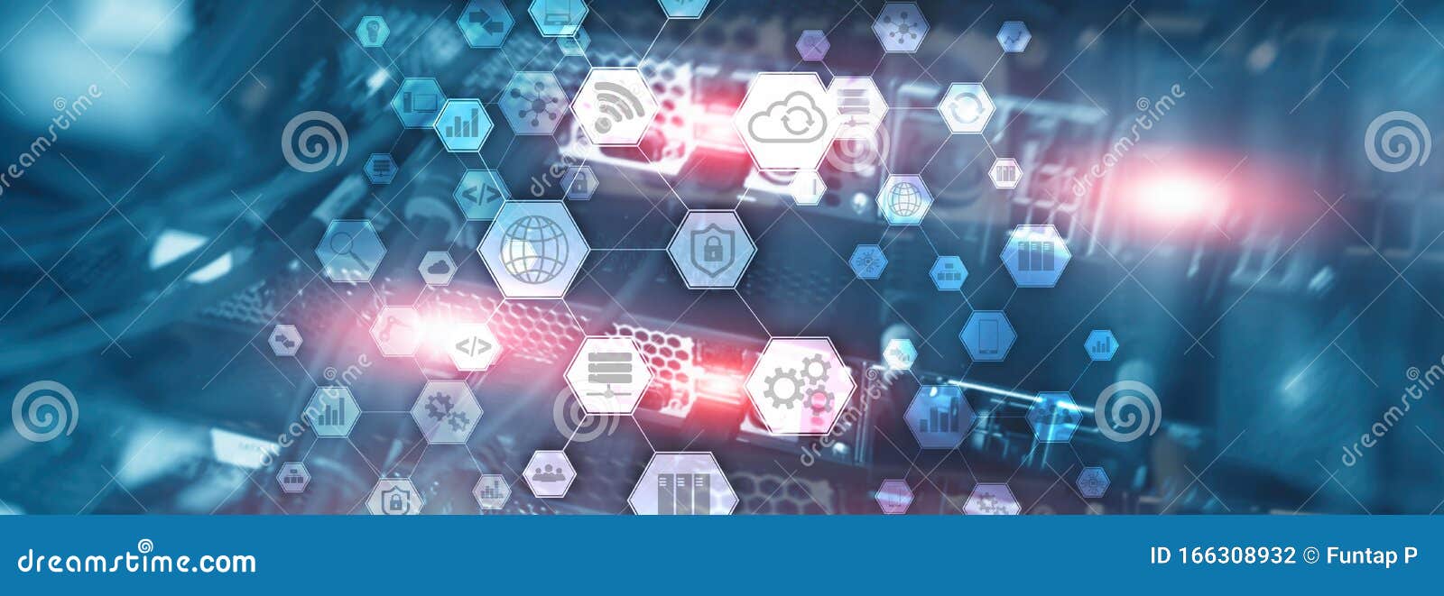 Honeycomb Panorama Background. Information Communication Technology ...