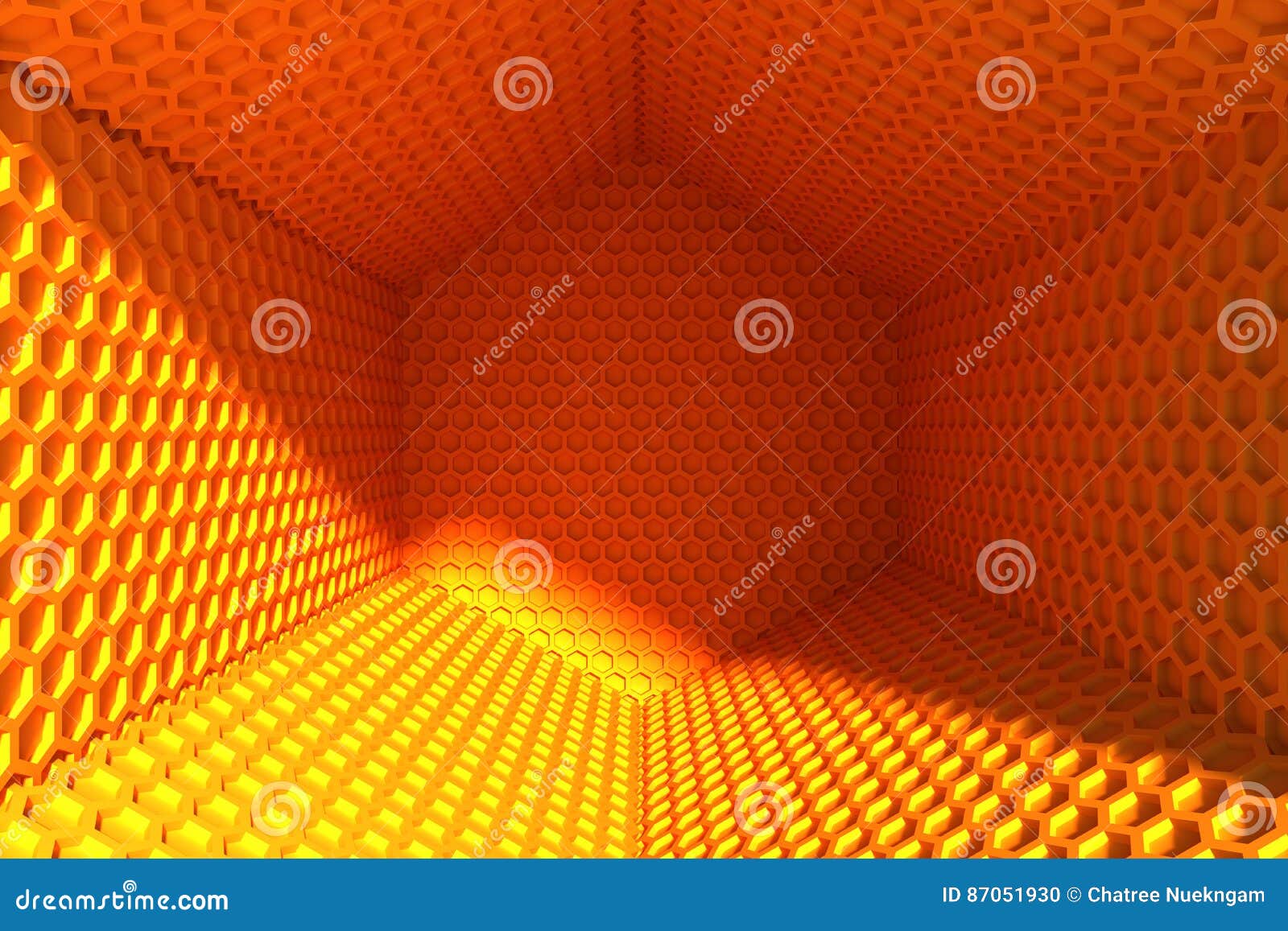 Honeycomb Pattern 3D Rendering Stock Illustration - Illustration of ...