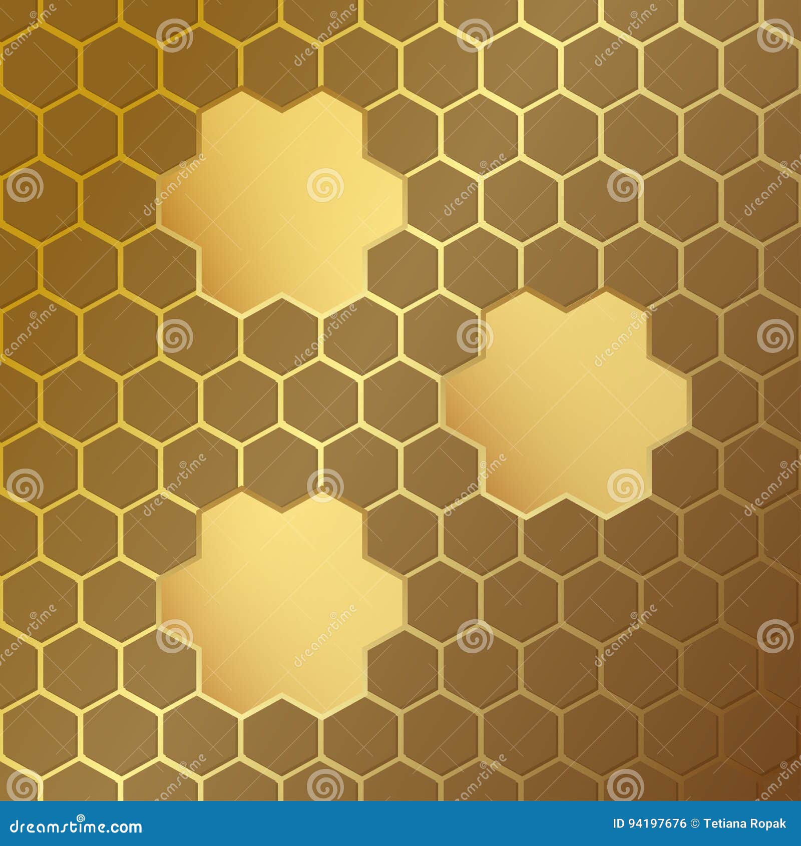 Honeycomb Pattern with Frames. Vector Illustration.Hexagonal Cell ...