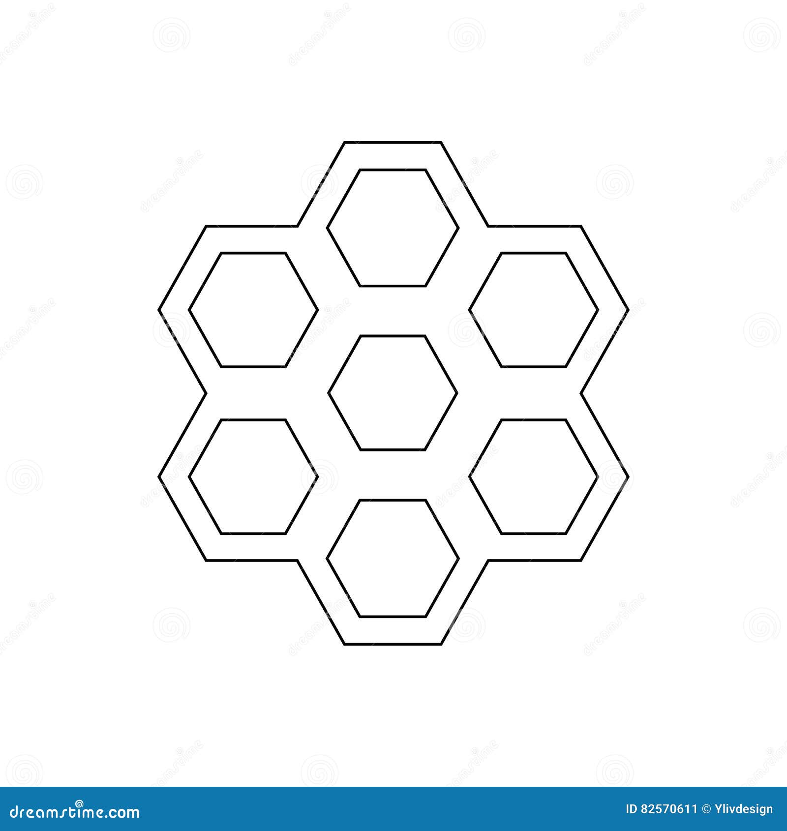 Honeycomb Pattern Icon, Outline Style Stock Vector - Illustration of ...