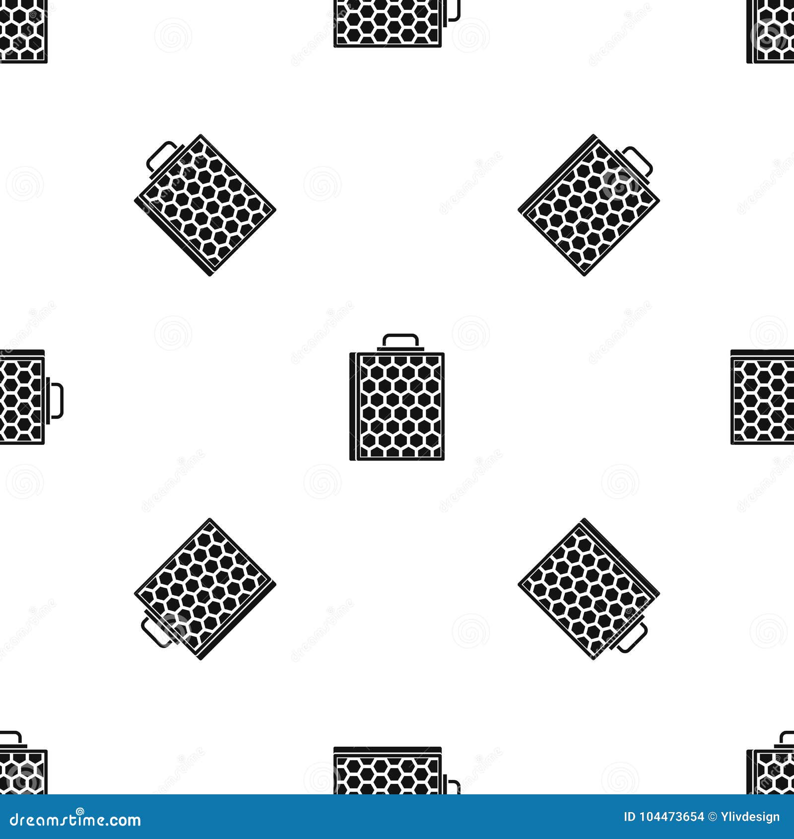 Honeycomb Pattern Seamless Black Stock Vector - Illustration of nature ...