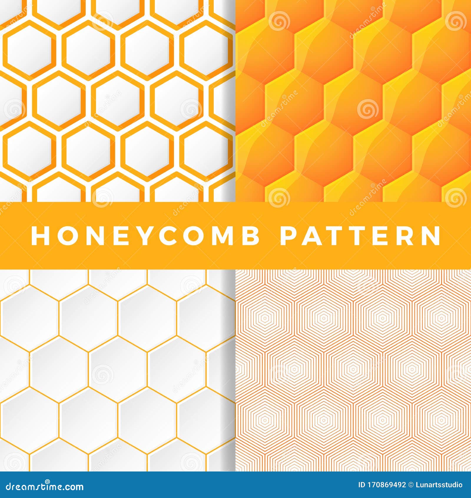 Honeycomb Pattern Set. Honeycomb Vector Seamless Pattern. Outline ... Honeycomb Pattern Set. Honeycomb Vector Seamless Pattern. Outline ...