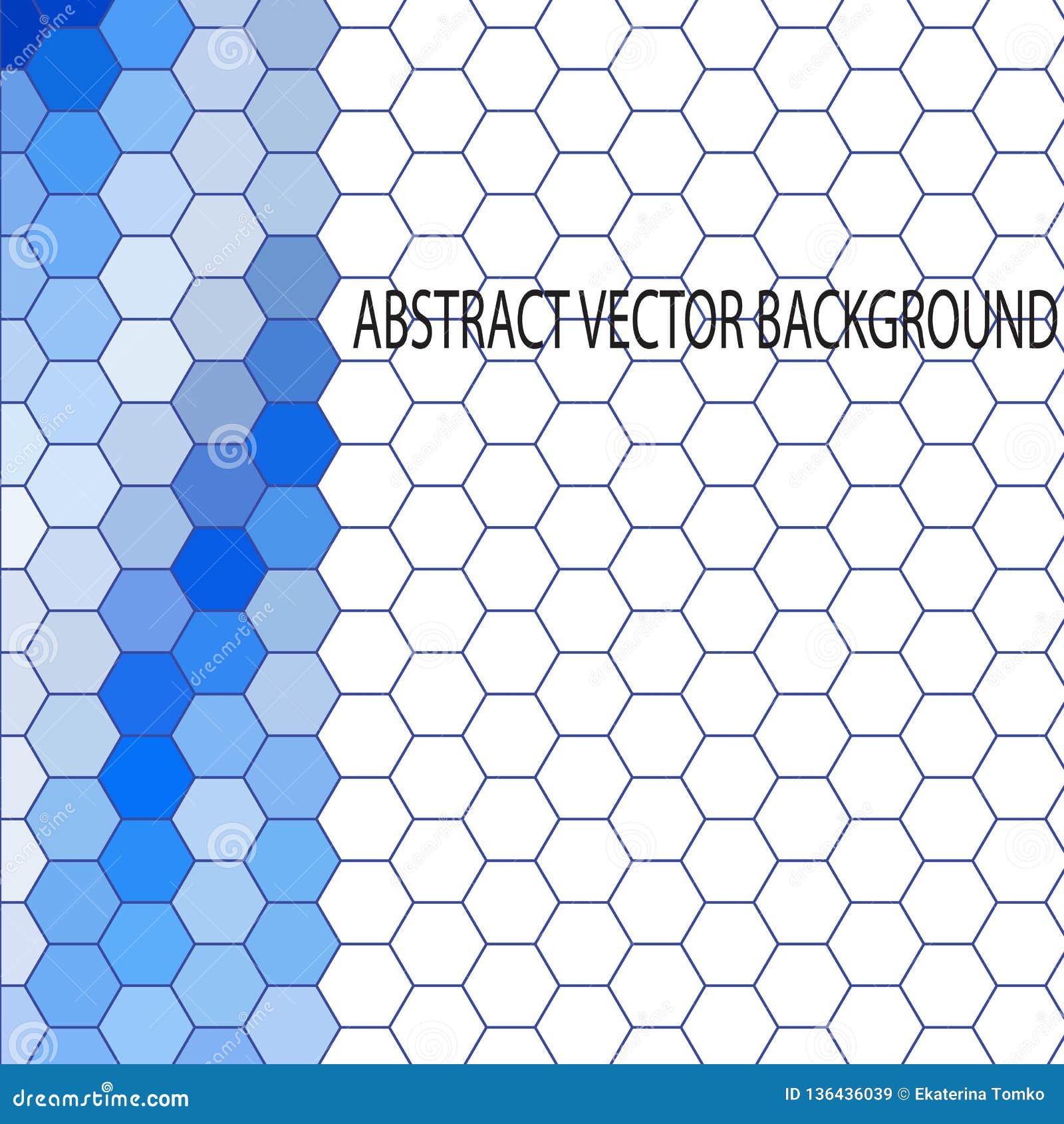 Honeycomb Pattern.Vector Art. Abstract Blue Background - Vektorgrafik ...