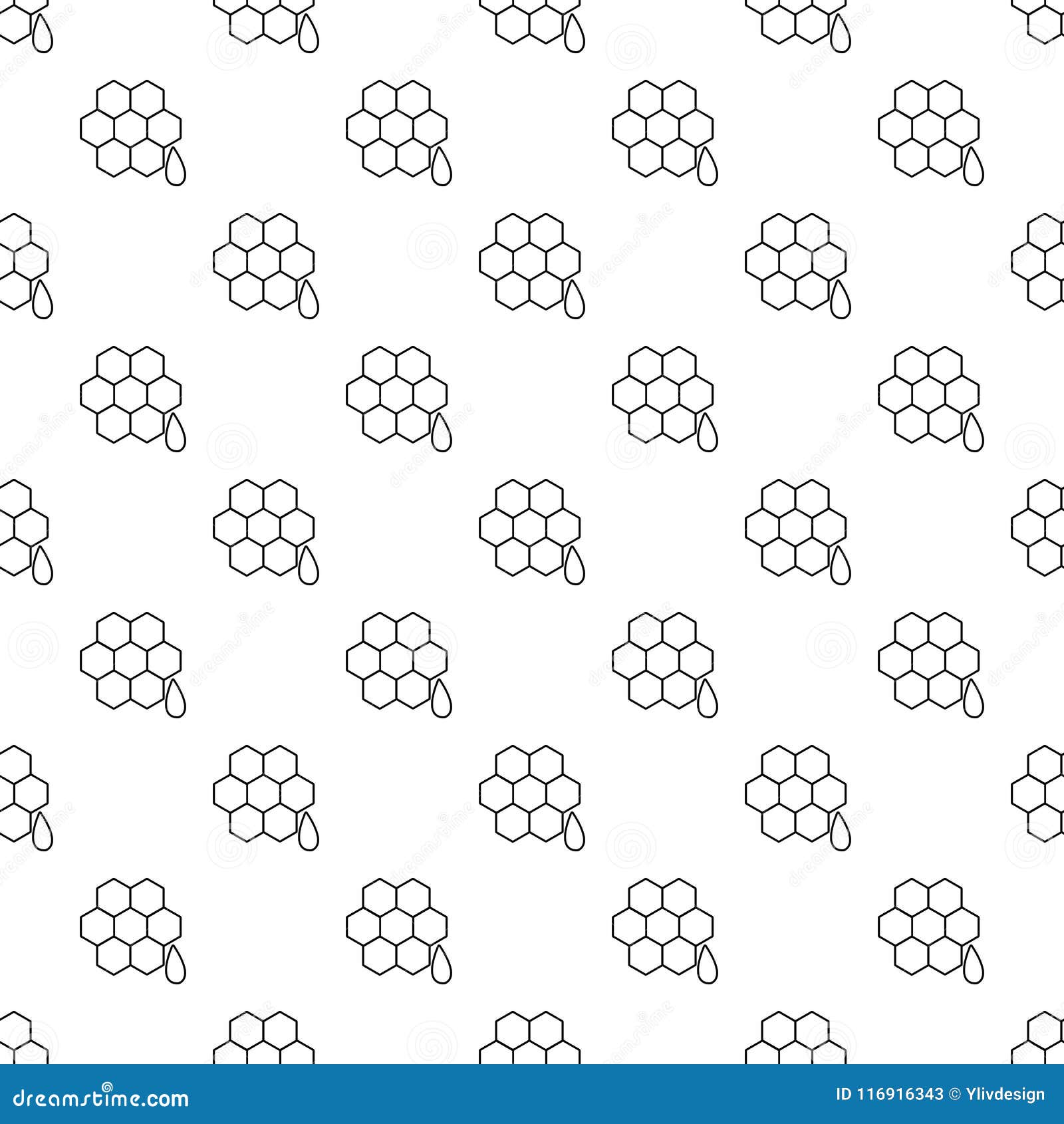 Honeycomb Pattern Vector Seamless Stock Vector - Illustration of ...