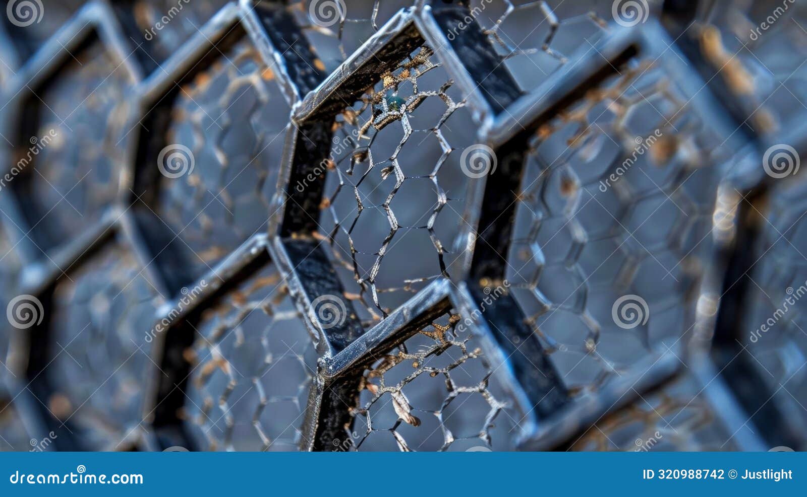 Honeycomb Patterned Wire Mesh Featuring Hexagonal Shapes that Create a ...