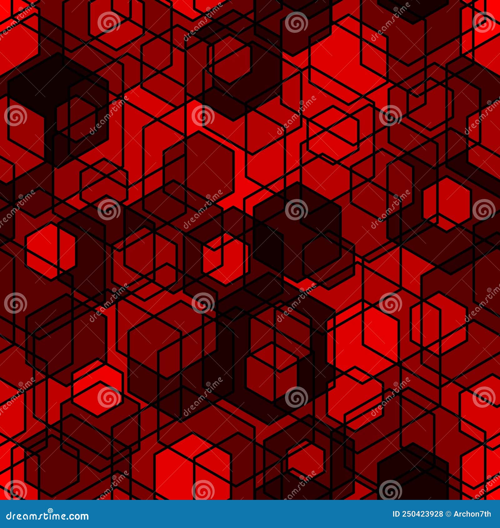 Honeycomb Seamless Pattern. Repeated Overlap Hexagon Motif Texture Print Stock Illustration ...