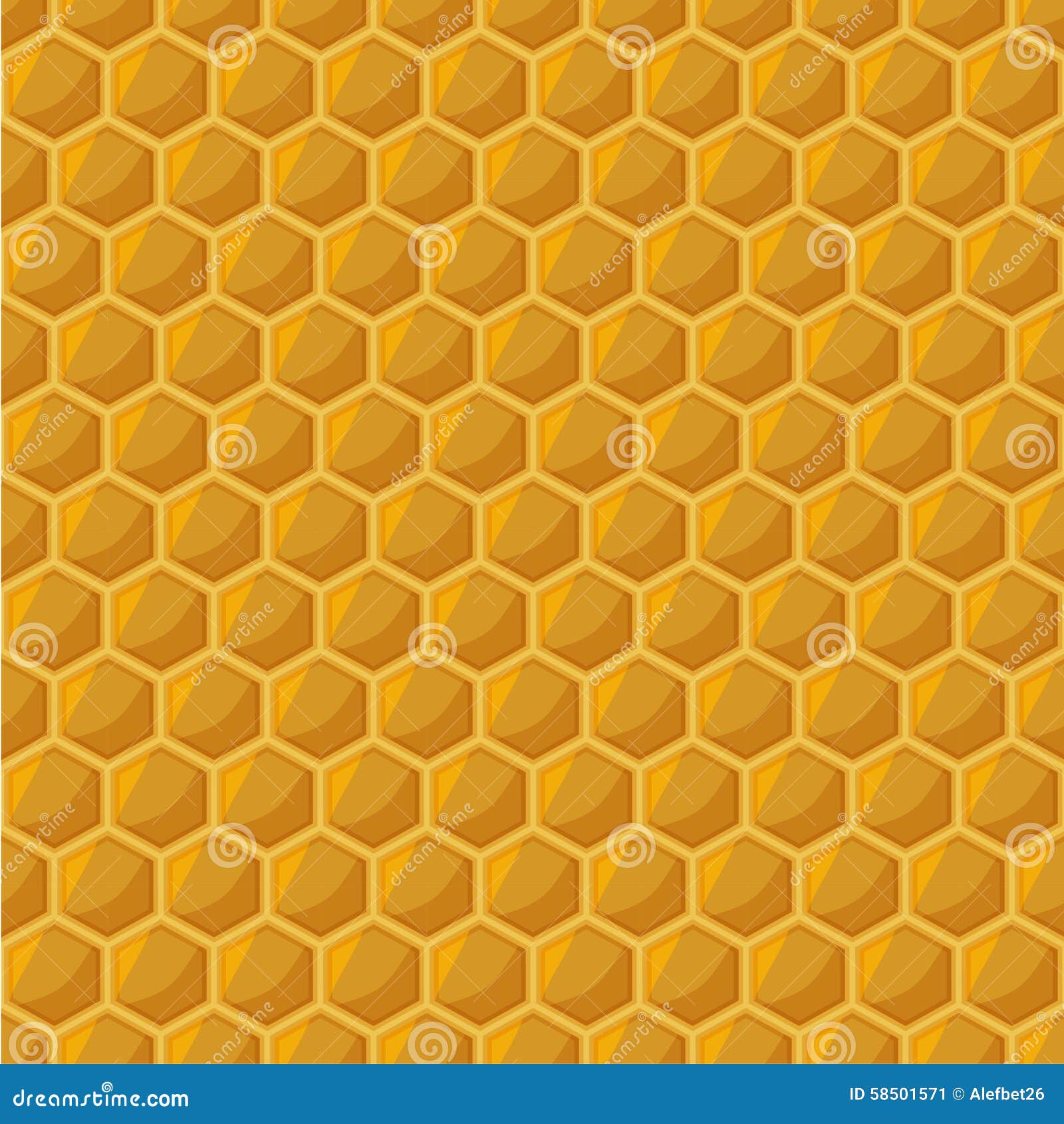 Honeycomb seamless pattern stock vector. Illustration of element - 58501571