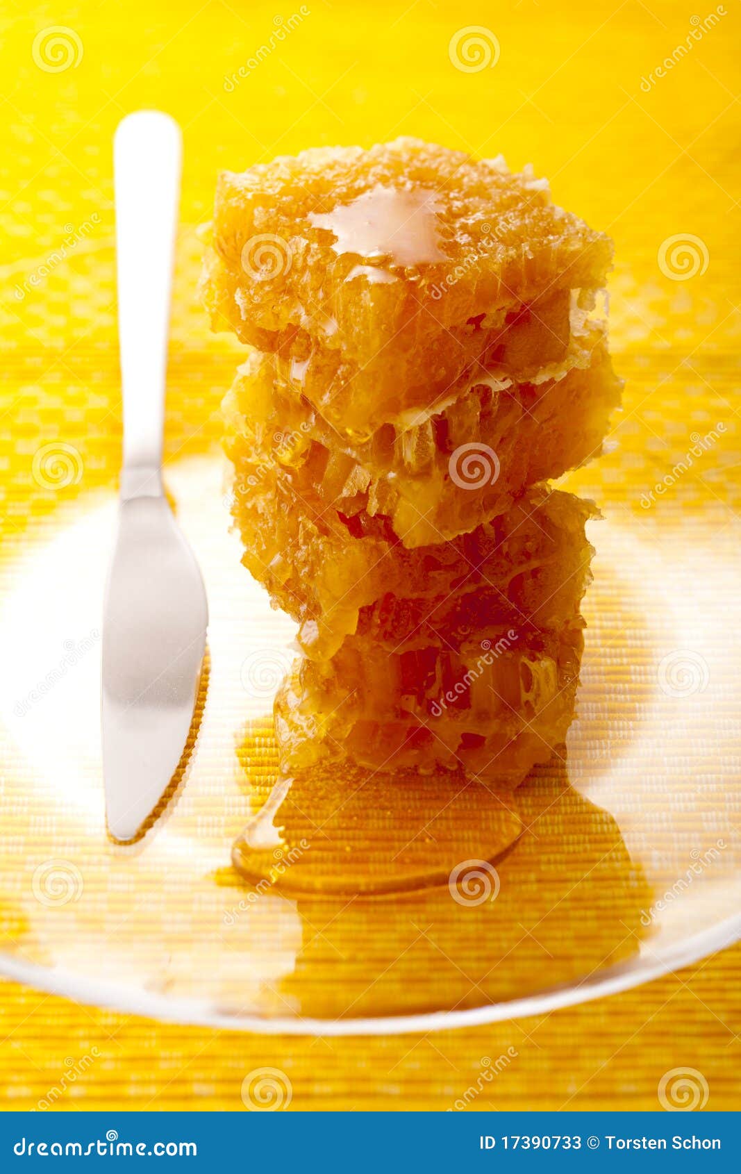 Honeycomb stack stock image. Image of comb, food, plate - 17390733
