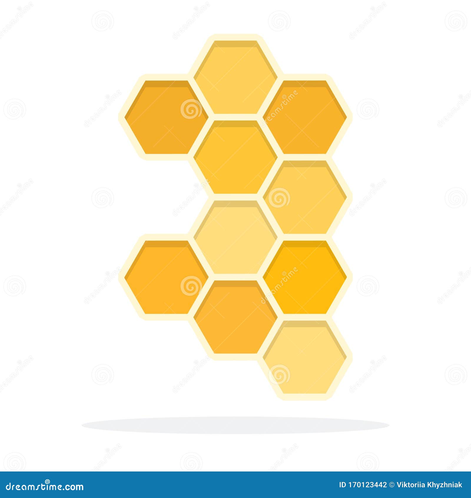Honeycomb Vector Flat Material Design Isolated Object on White ...