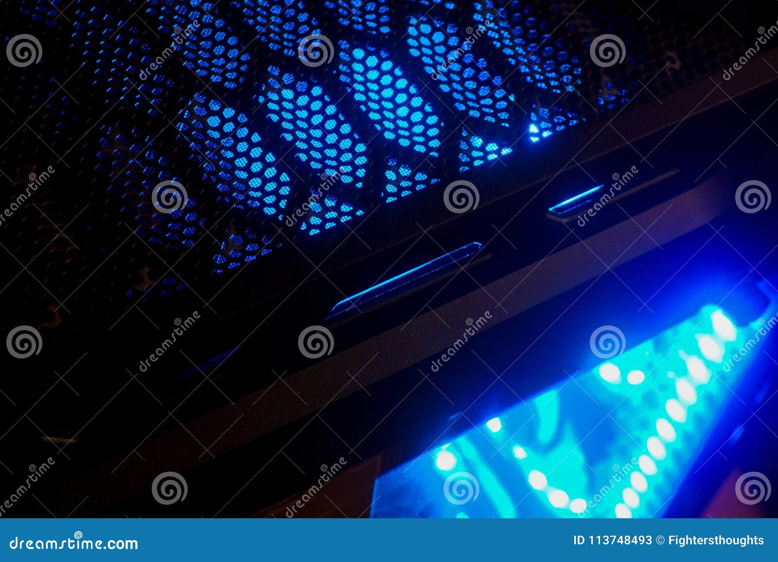 Honeycomb Ventilation for PC Unit Stock Image - Image of blues ...