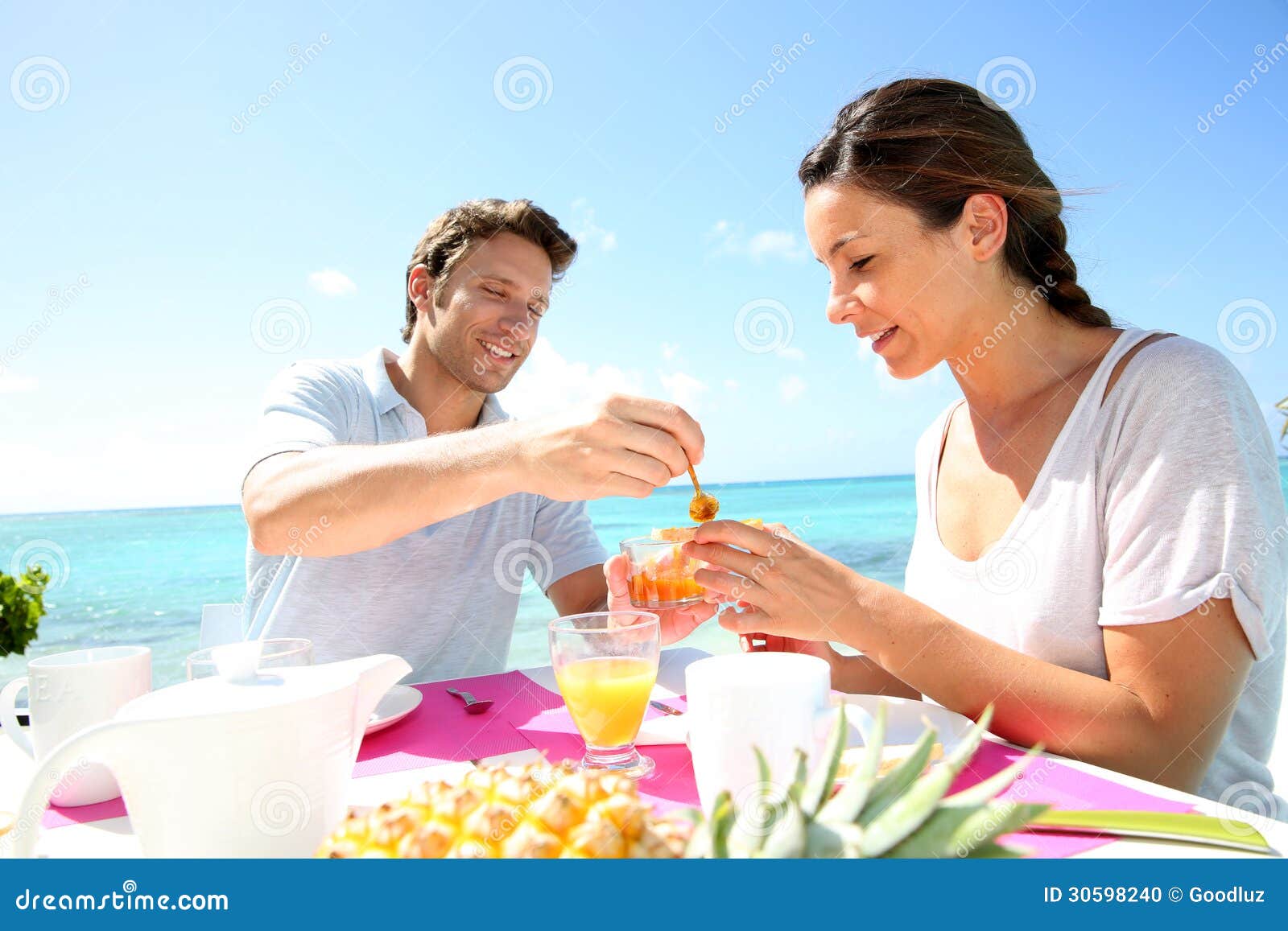 Honeymoon breakfast stock photo. Image of male, deck - 30598240