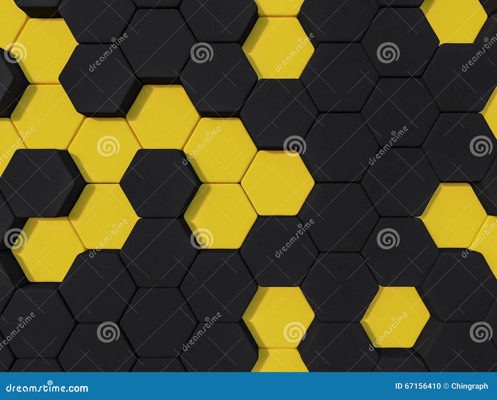Honeyomb Yellow Black Abstract 3d Hexagon Background Stock Illustration ...