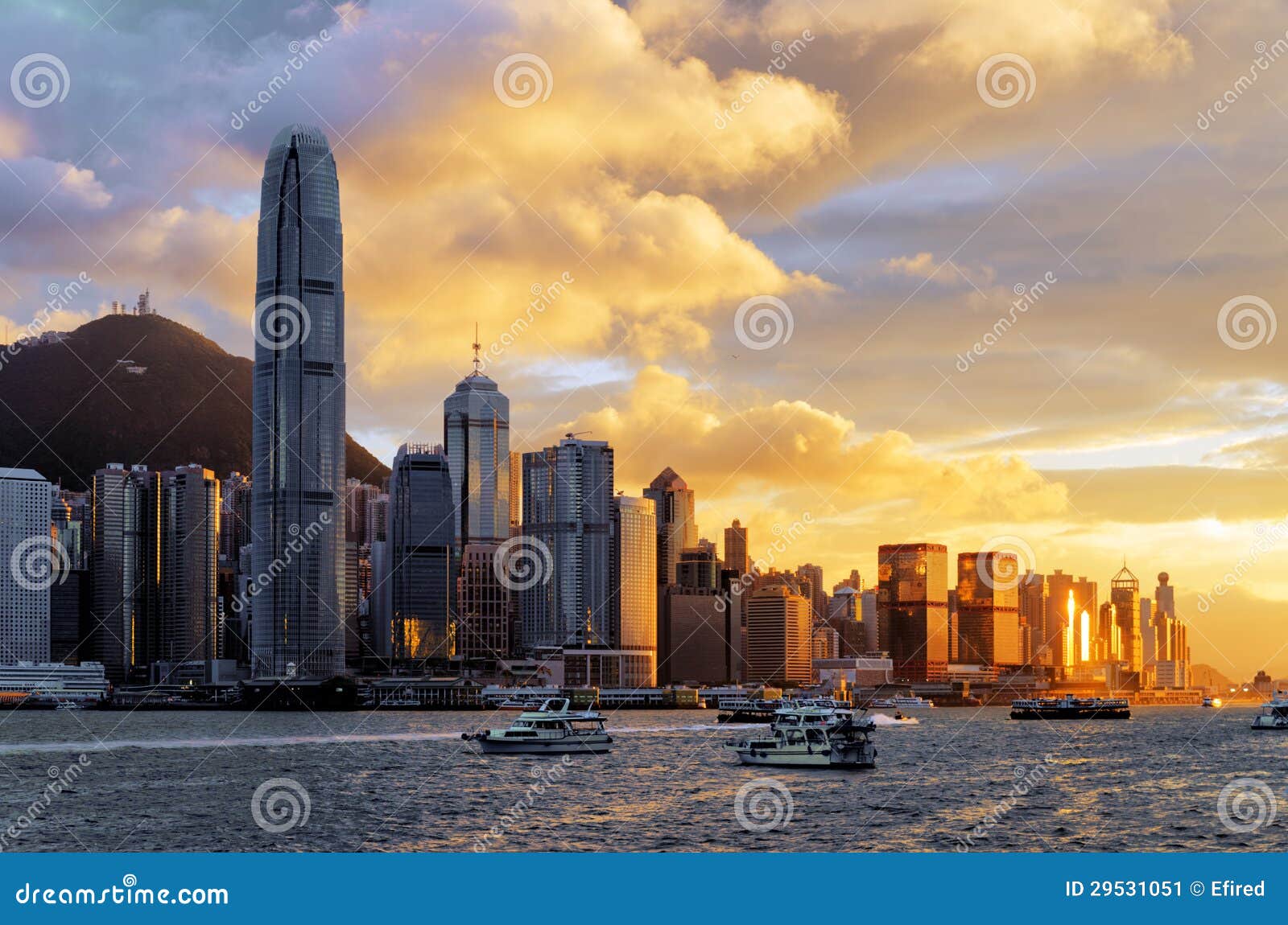 Hong Kong stock image. Image of harbor, place, illuminated - 29531051