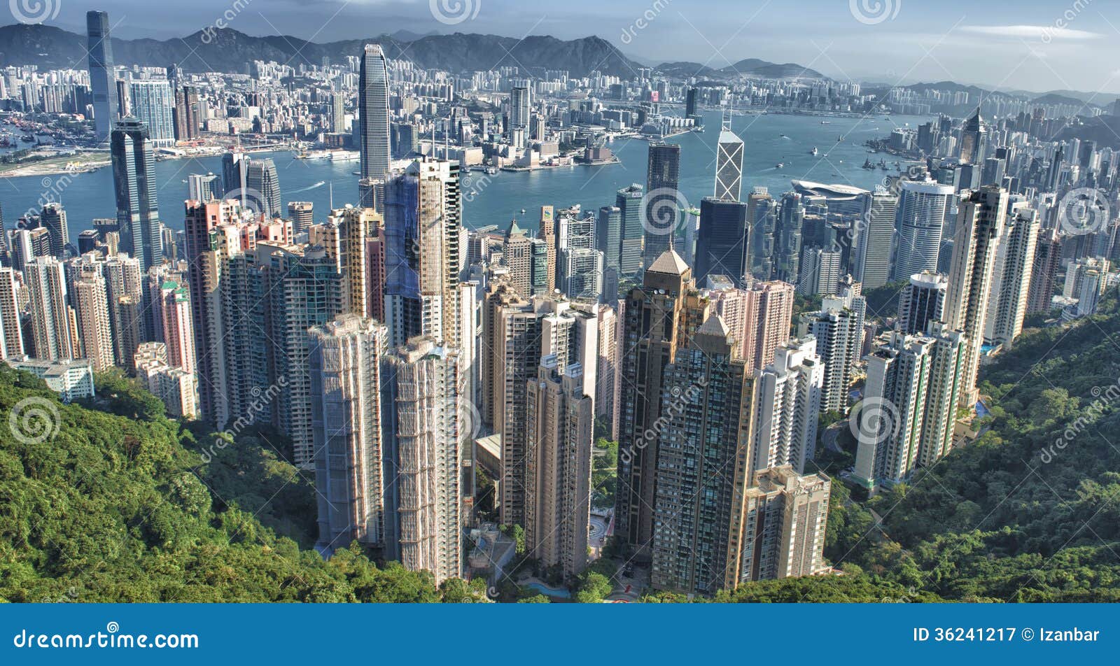 Hong Kong Aerial View stock image. Image of hong, morning - 36241217