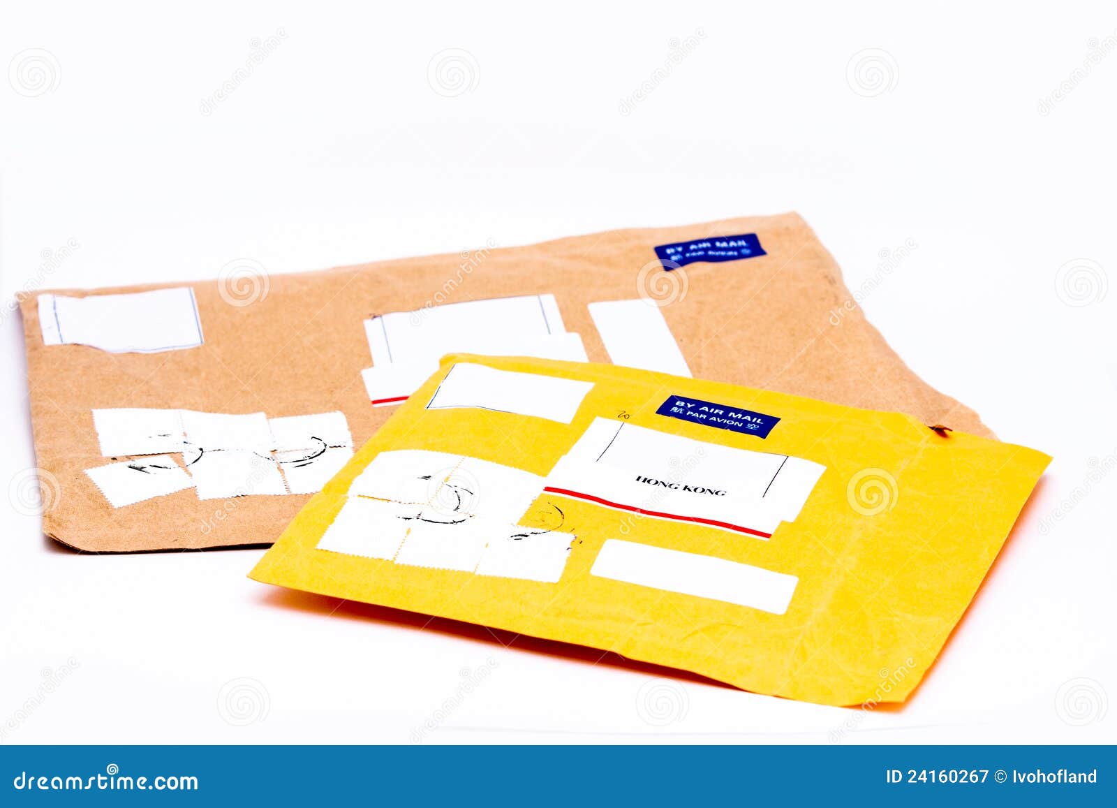 Hong Kong Air Mail Double stock image. Image of letter - 24160267