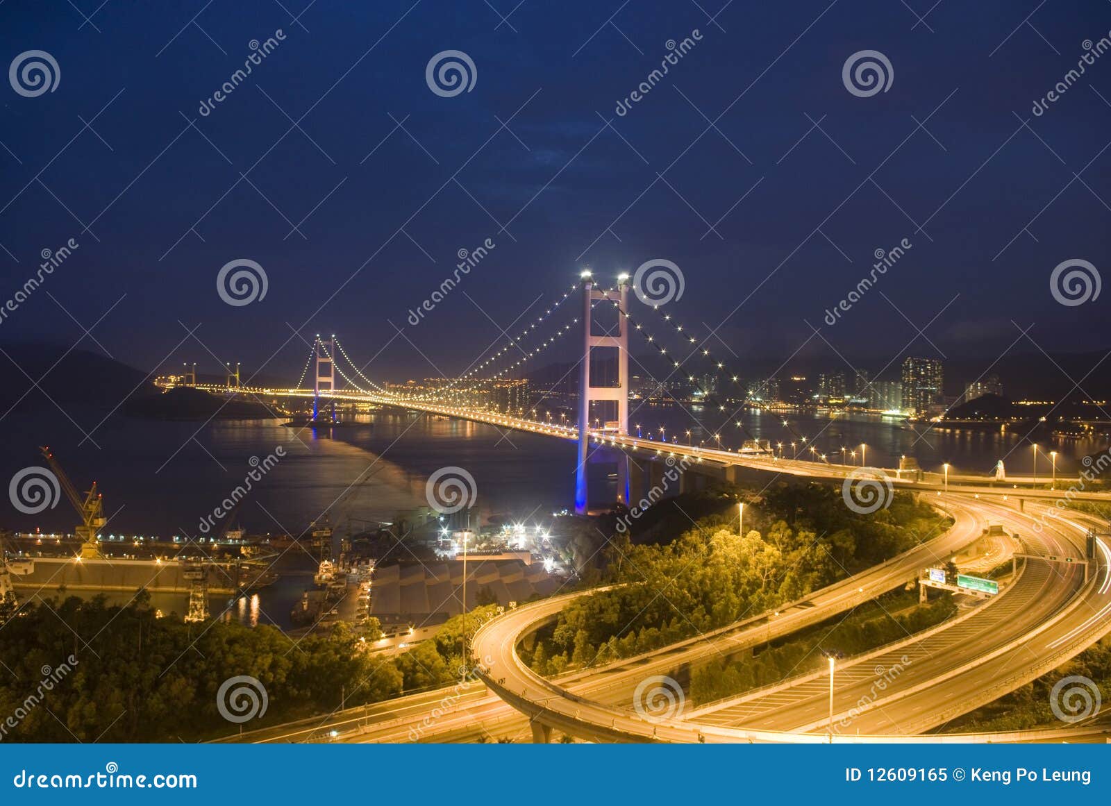 Hong Kong bridge stock image. Image of architecture, environment - 12609165