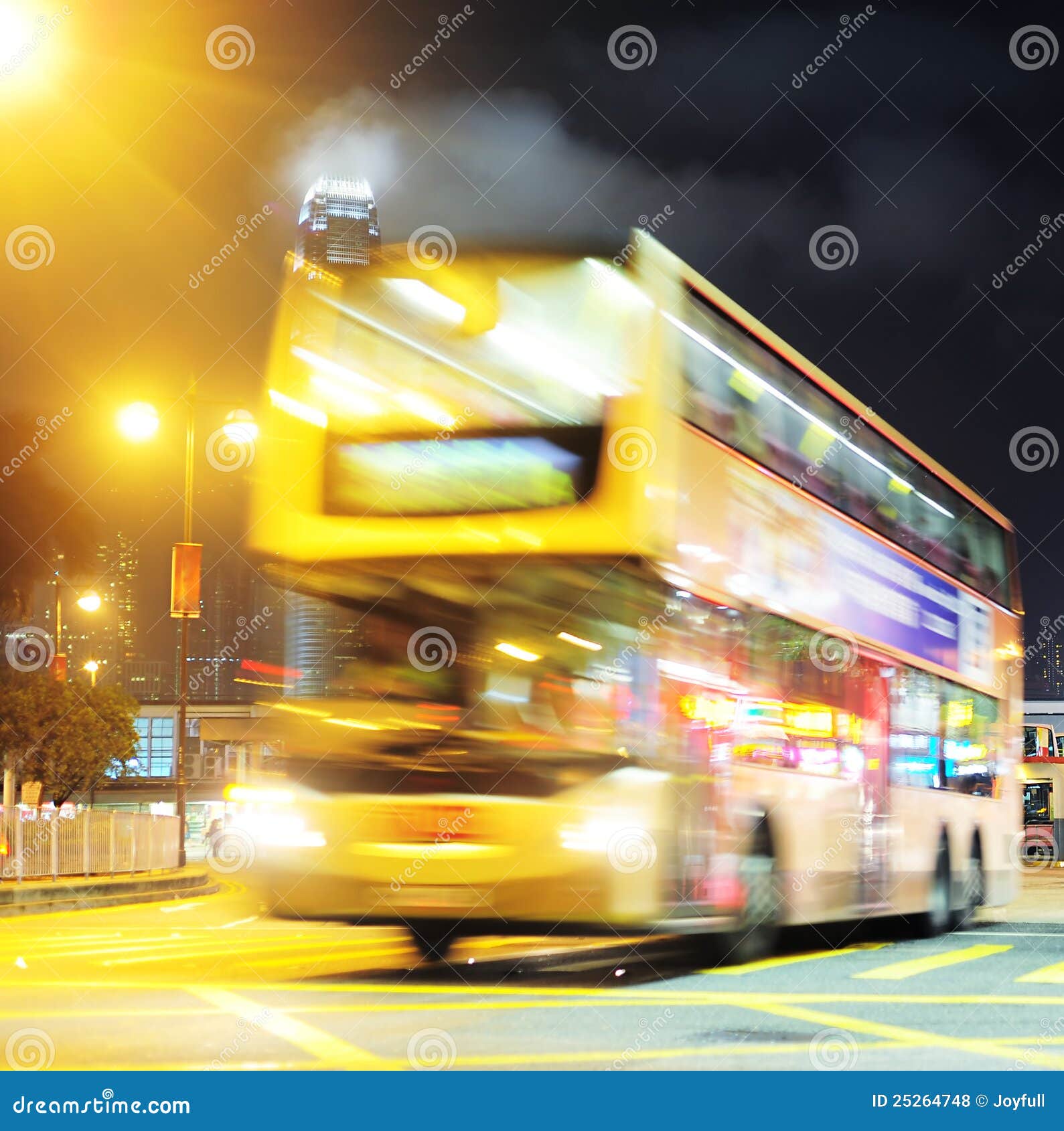 Hong Kong bus stock photo. Image of blurred, illuminated - 25264748