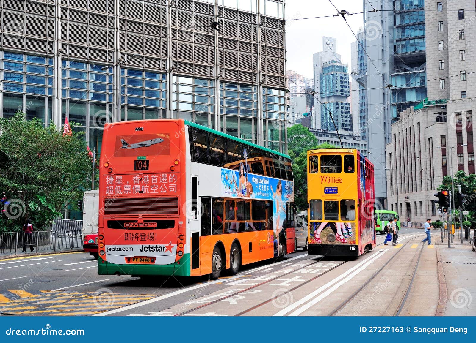 Hong Kong bus editorial stock photo. Image of building - 27227163