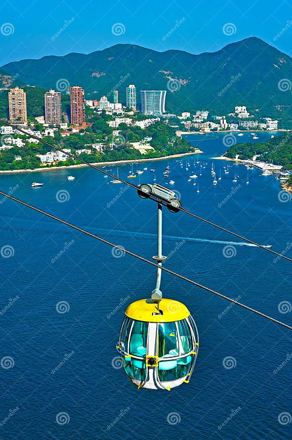 Hong kong cable car stock image. Image of mountain, cable - 21349745