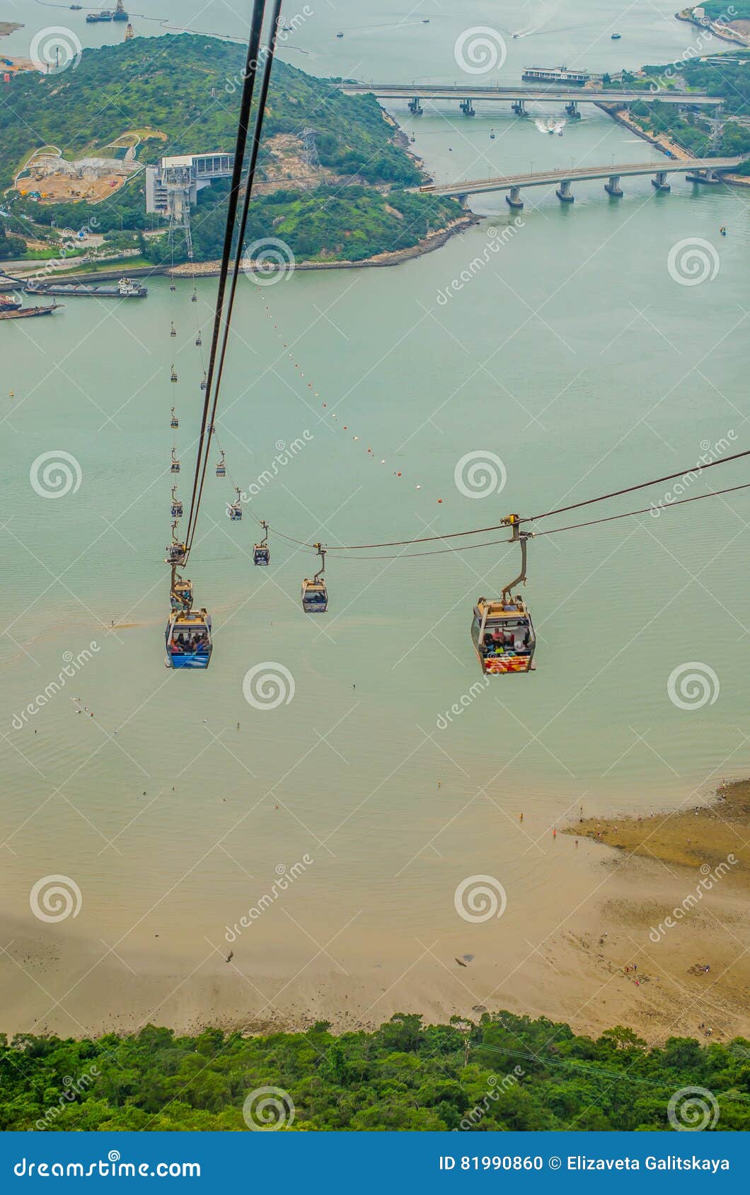 Hong Kong Cable Car at Ngong Ping Editorial Image - Image of serene ...