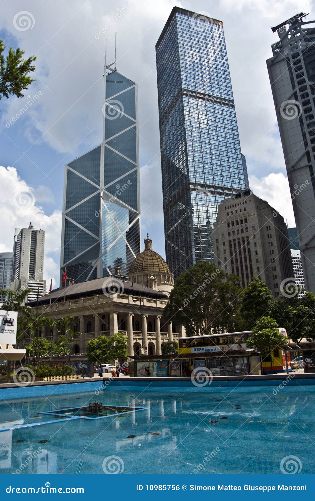 Hong Kong Central stock photo. Image of harbour, skyline - 10985756