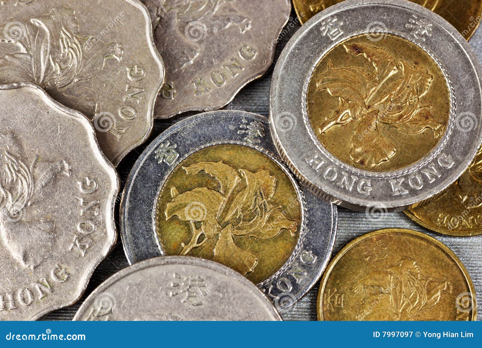 Hong Kong coins stock image. Image of currency, savings - 7997097