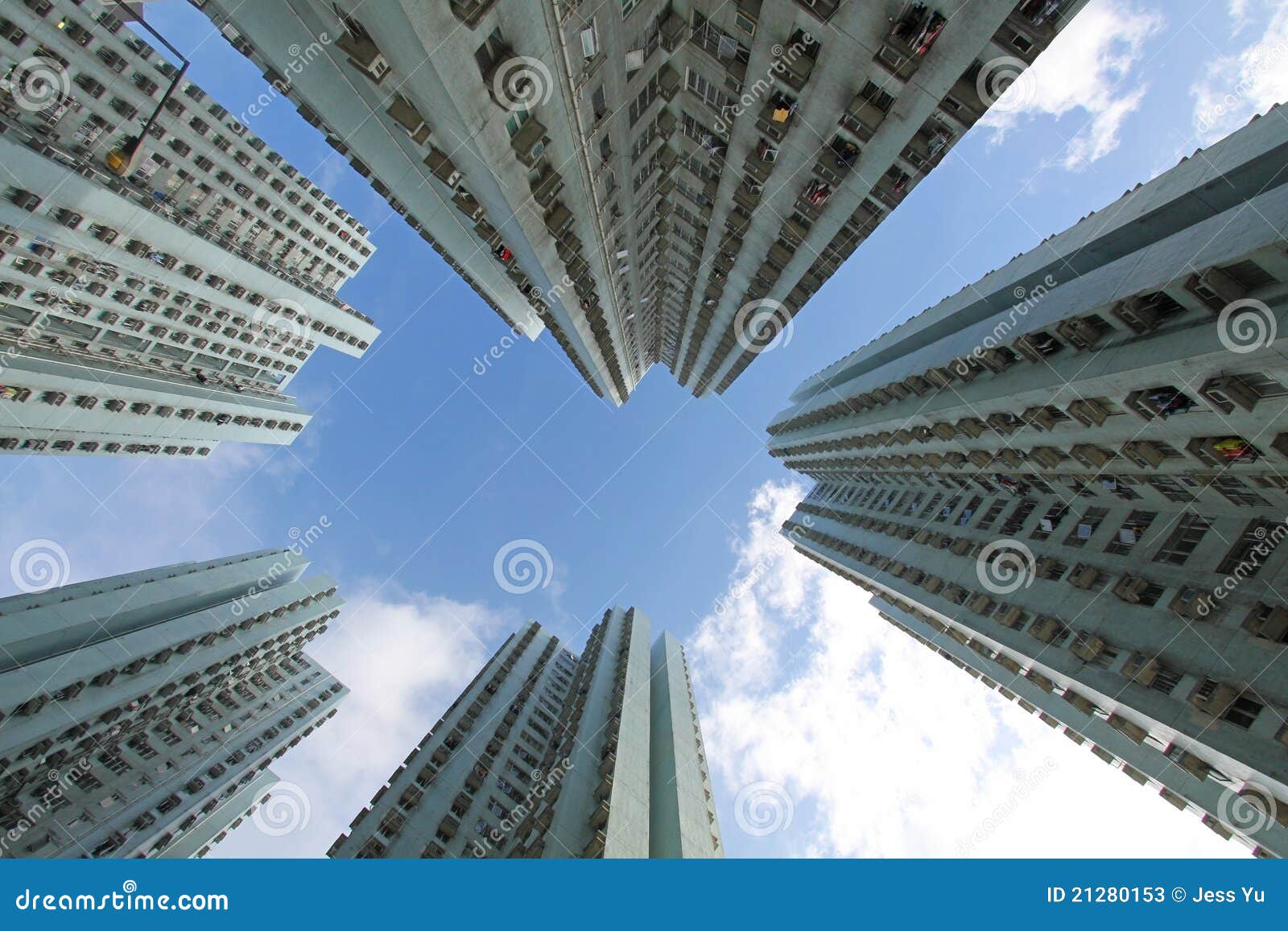 Hong Kong Crowded Apartment Blocks Stock Image - Image of high, block ...