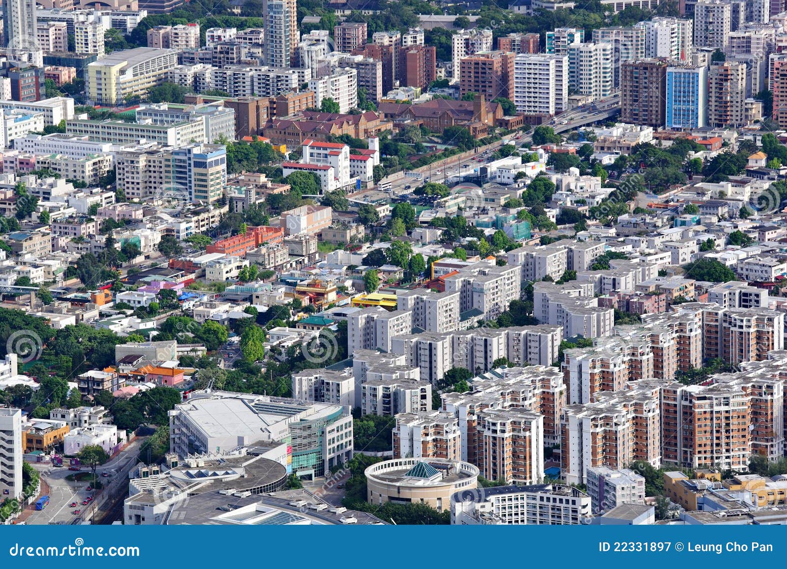 Hong Kong crowded building stock image. Image of building - 22331897
