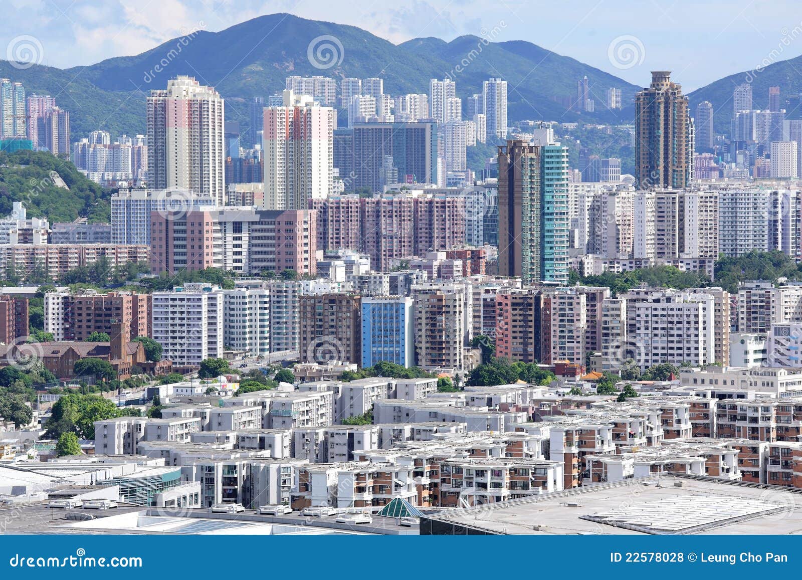 Hong Kong crowded building stock photo. Image of exterior - 22578028