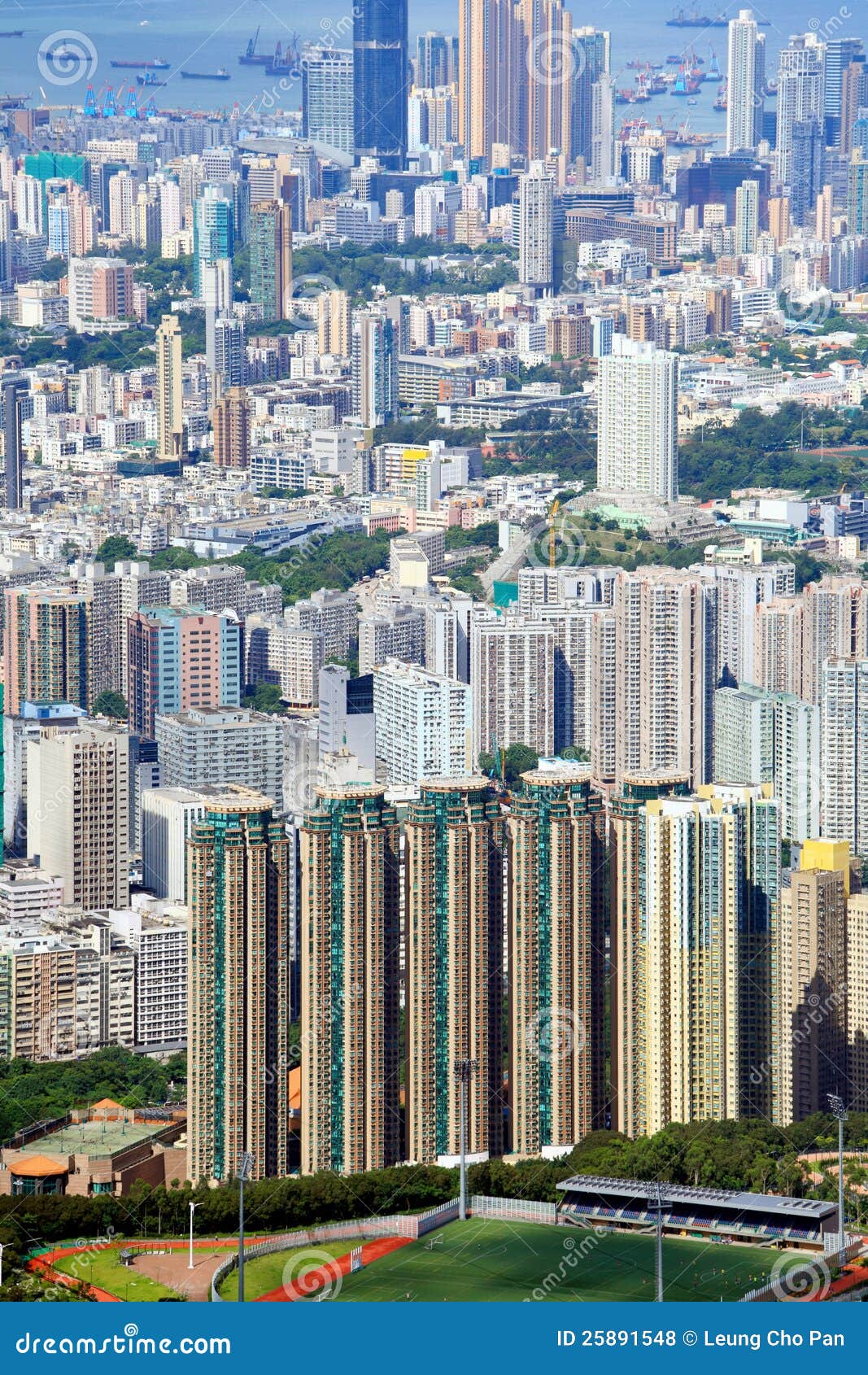 Hong Kong crowded building stock photo. Image of china - 25891548