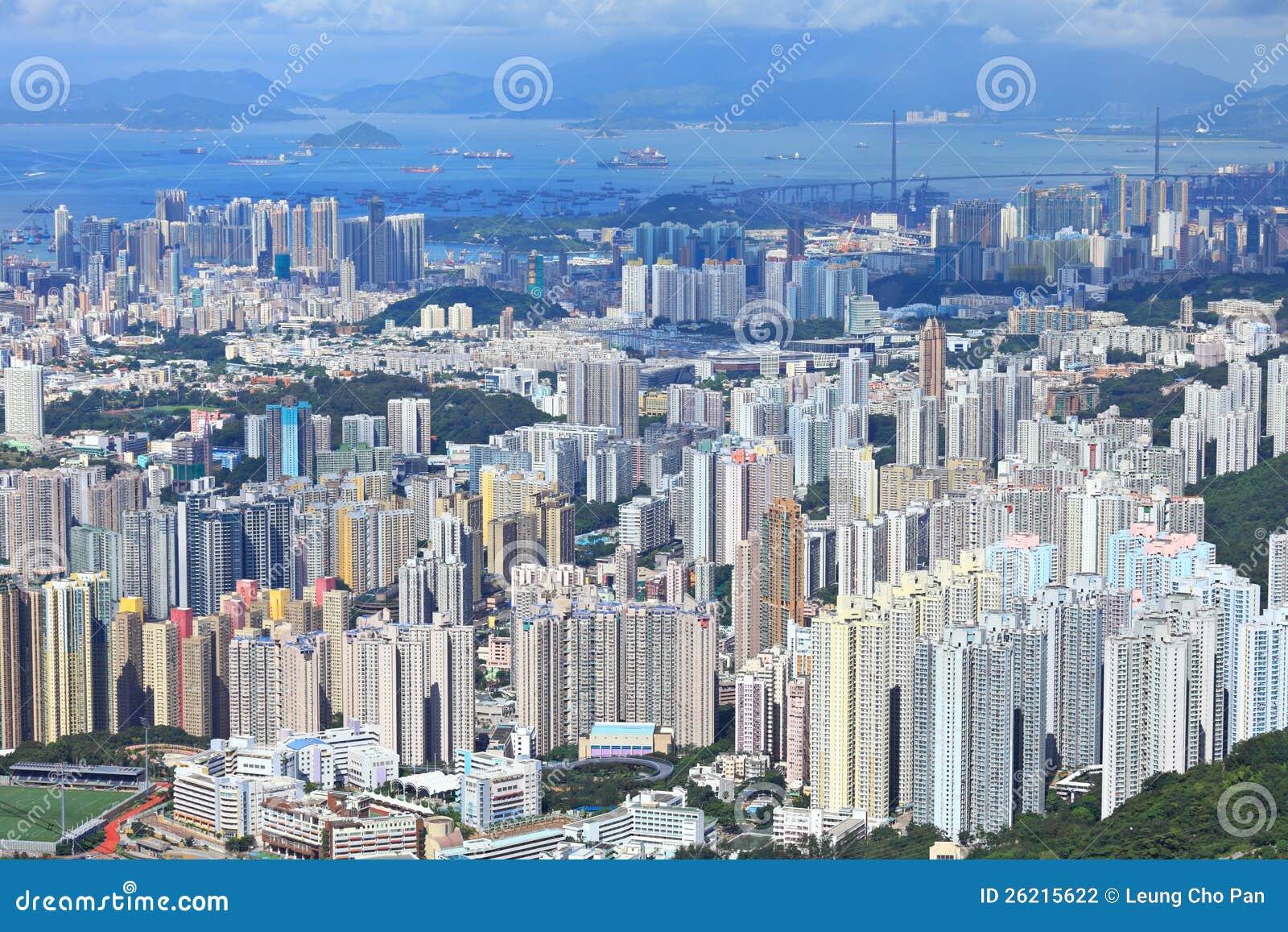 Hong Kong crowded building stock photo. Image of scene - 26215622