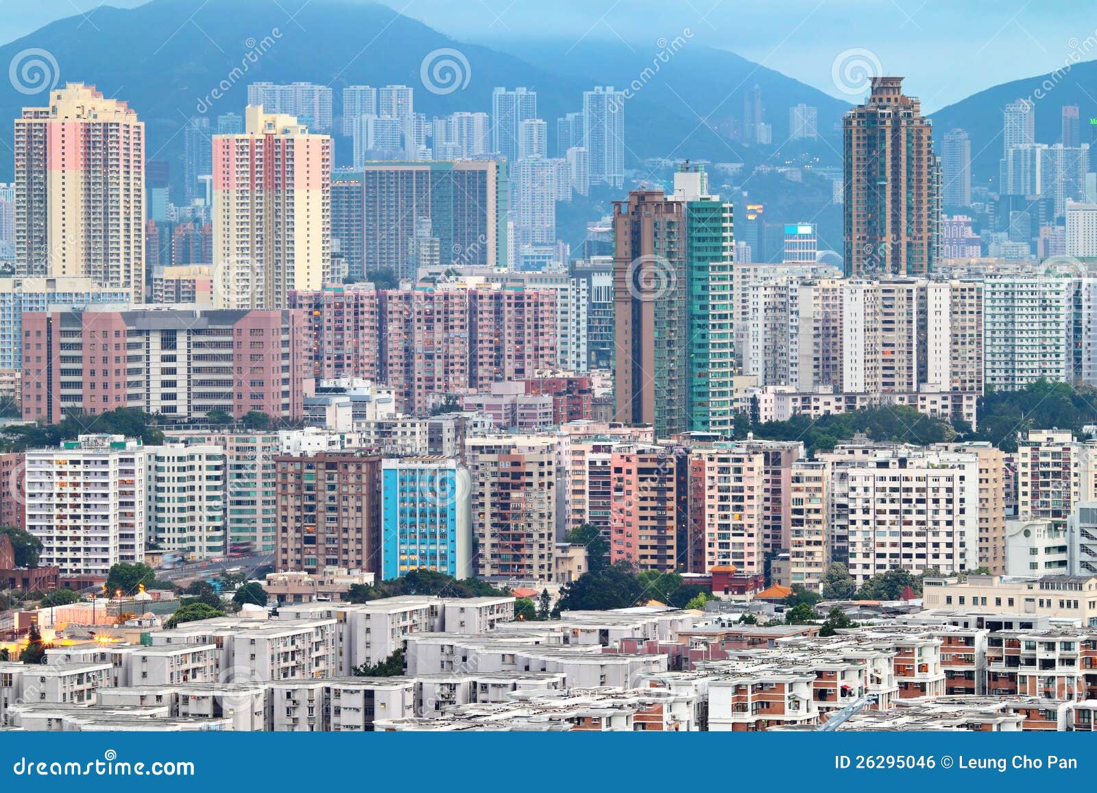 Hong Kong crowded building stock photo. Image of hong - 26295046