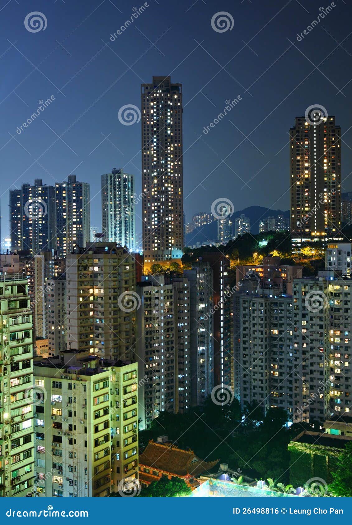 Hong Kong with Crowded Building Stock Photo - Image of neon, modern ...