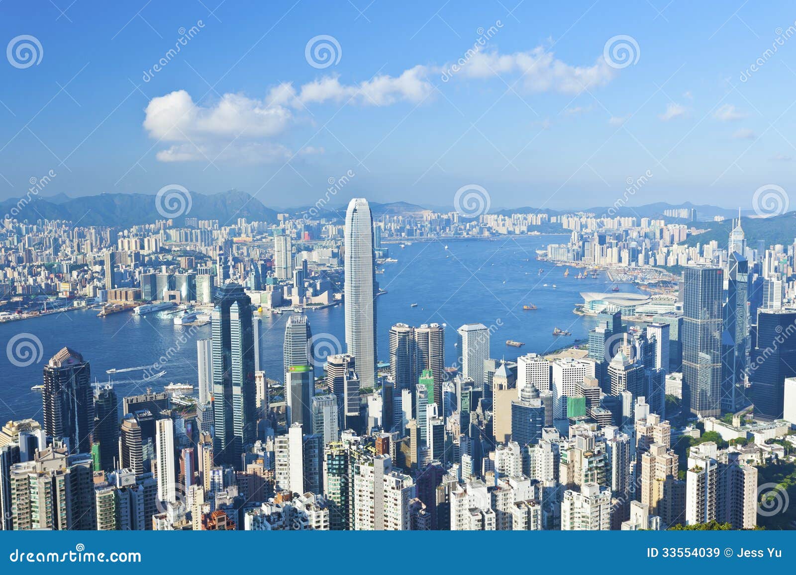 Hong Kong day view stock image. Image of light, harbor - 33554039