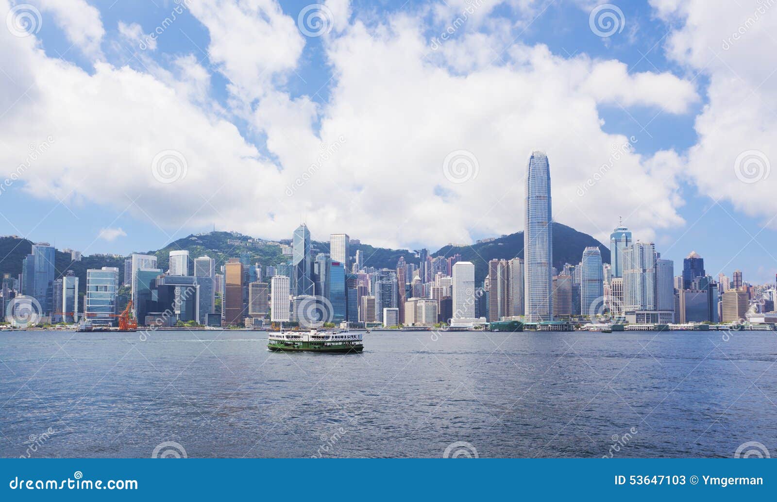 Hong Kong in daytime stock image. Image of modern, harbor - 53647103