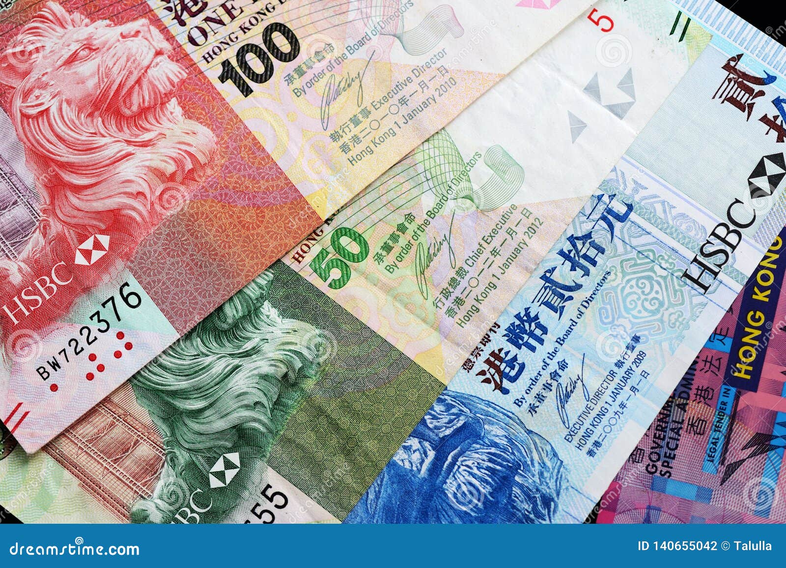 Hong Kong Dollars Bills Background Stock Photo - Image of group, asian ...